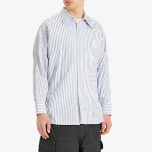 MAISON MARGIELA Long Sleeve Striped Shirt - White/grey