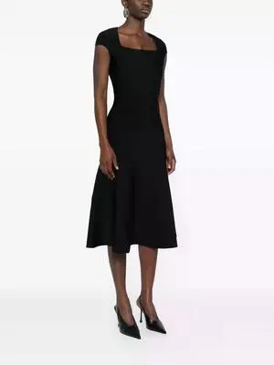 Alexander McQueen Flared Hem Midi Dress
