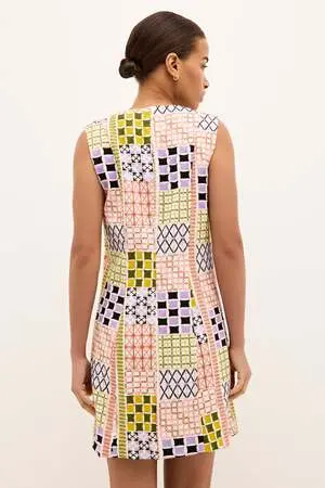 MARIE OLIVER Sabrina Geometric Embroidered Cotton Dress