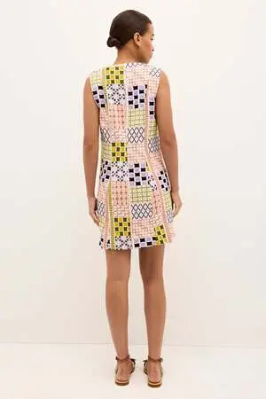 MARIE OLIVER Sabrina Geometric Embroidered Cotton Dress