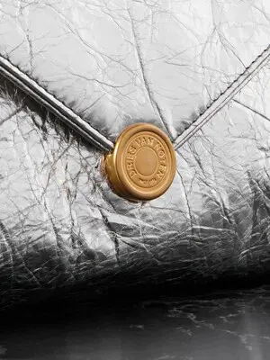 Dries Van Noten Metallic Textured-leather Clutch