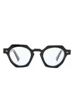 AHLEM Rue De La Paix Hexagonal Eyeglasses - Black