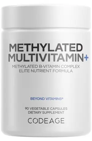 CODEAGE Methylated Multivitamin+, B-vitamins & Minerals, Coq10, Dim, Probiotics - White