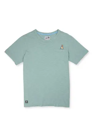 BAJA LLAMA Cerveza For My Face-a Slub Pima Pocket Tee Green