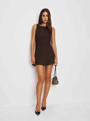 REFORMATION Dale Mini Dress - Brown