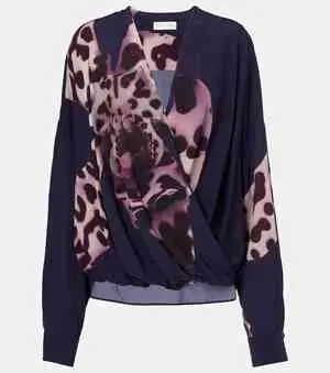 Dries Van Noten Printed Blouse - Blue