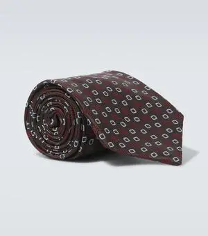 Charvet Silk Jacquard Necktie - Brown