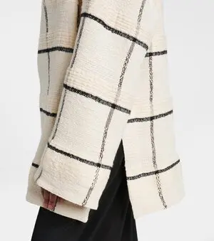 TOTEME Checked Cotton And Linen-blend Canvas Tunic