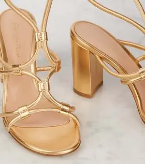 GIANVITO ROSSI 85 Leather Sandals