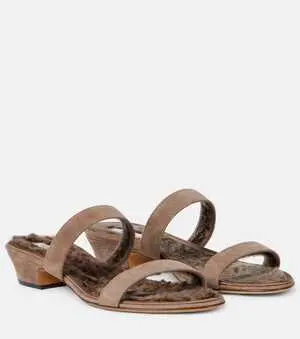 THE ROW Awar Suede Sandals - Brown