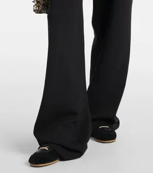 Dries Van Noten Melange Cotton Jersey Sweatpants - Black