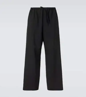Men's Black Wide-Leg Pants