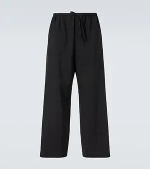 THE ROW Donatello Mid-rise Wool Wide-leg Pants - Black