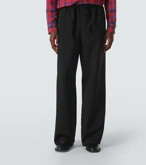 THE ROW Donatello Mid-rise Wool Wide-leg Pants