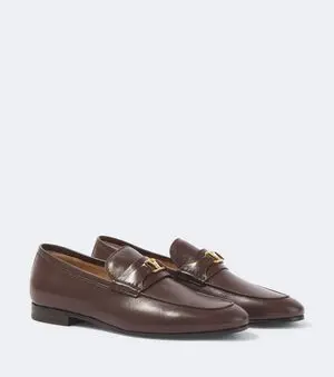 Valentino Garavani Vlogo Leather Loafers - Brown