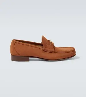 Valentino Garavani Vlogo Leather Loafers - Brown