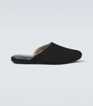 Charvet Suede Slippers - Black