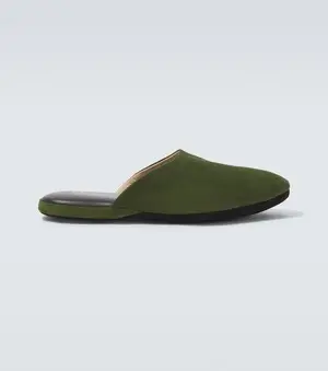 Charvet Suede Slippers - Green