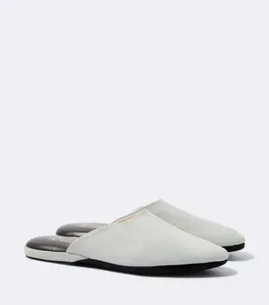 Charvet Suede Slippers Grey