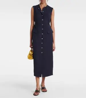 Dries Van Noten Gabardine Midi Dress