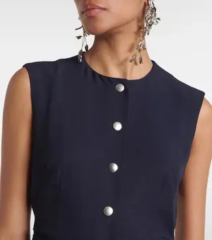 Dries Van Noten Gabardine Midi Dress