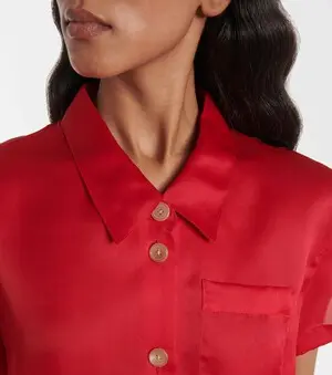 Khaite Keefe Silk Organza Shirt - Red