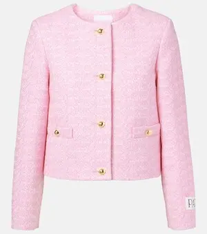 PATOU Cotton Tweed Jacket - Pink