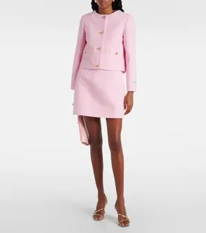 PATOU Cotton Tweed Jacket - Pink