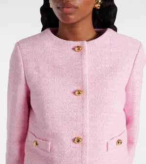PATOU Cotton Tweed Jacket - Pink