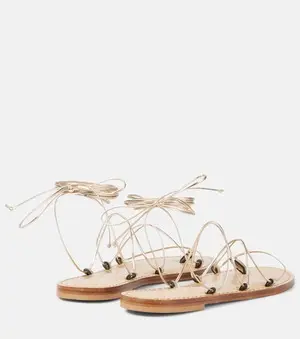 AMANU Serengetti Metallic Leather Sandals