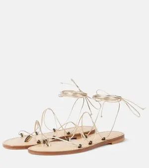 AMANU Serengetti Metallic Leather Sandals