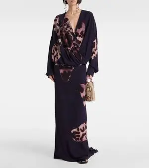 Dries Van Noten Printed Maxi Skirt