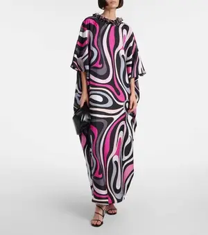 Emilio Pucci Marmo Silk Twill Kaftan - Multicoloured