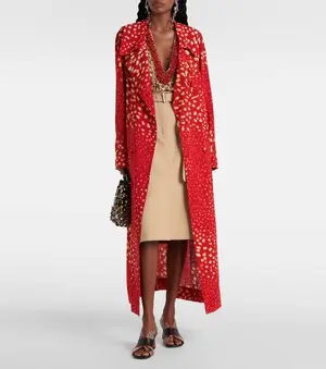 Dries Van Noten Printed Viscose Coat