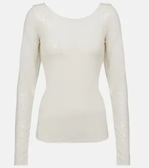 Polo Ralph Lauren Sequined Jersey T-shirt - White