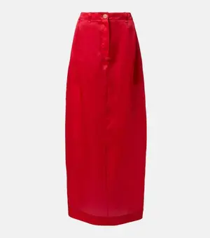 Red Silk Skirts