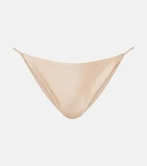 Jade Swim Bare Minimum Bikini Bottom - Beige
