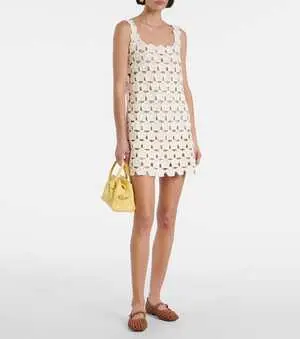 Staud Hoya Floral Crochet Minidress