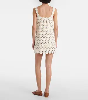 Staud Hoya Floral Crochet Minidress