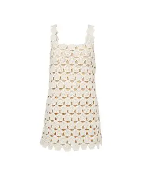 Staud Hoya Floral Crochet Minidress