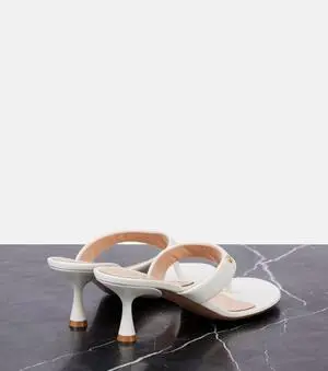 GIANVITO ROSSI Ascent 55 Leather Mules - White