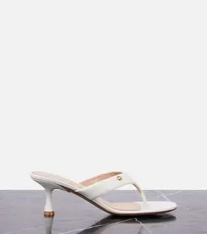 GIANVITO ROSSI Ascent 55 Leather Mules - White