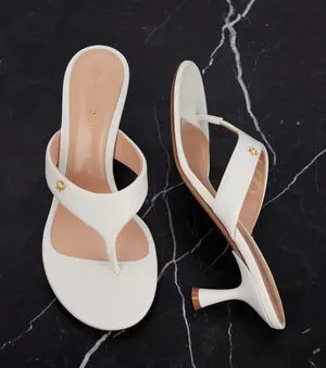 GIANVITO ROSSI Ascent 55 Leather Mules - White