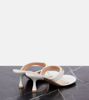GIANVITO ROSSI Ascent 55 Leather Mules - White