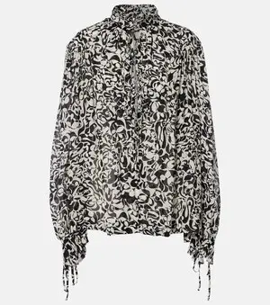 Dries Van Noten Printed Blouse - Black