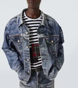 Junya Watanabe X Levi's® Printed Denim Jacket - Blue
