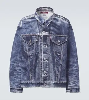 Junya Watanabe X Levi's® Printed Denim Jacket - Blue