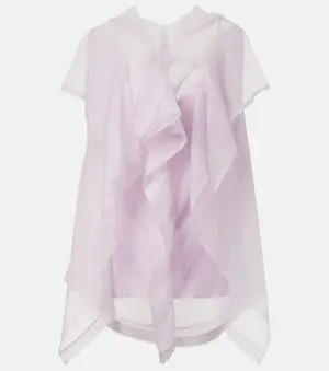 Women's Organza Ruffled Blouses