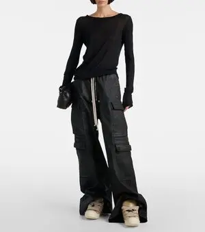 Rick Owens Jumbolace Leather Sneakers - Gold