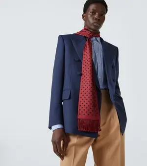 Valentino Garavani Polka-dot Silk Scarf